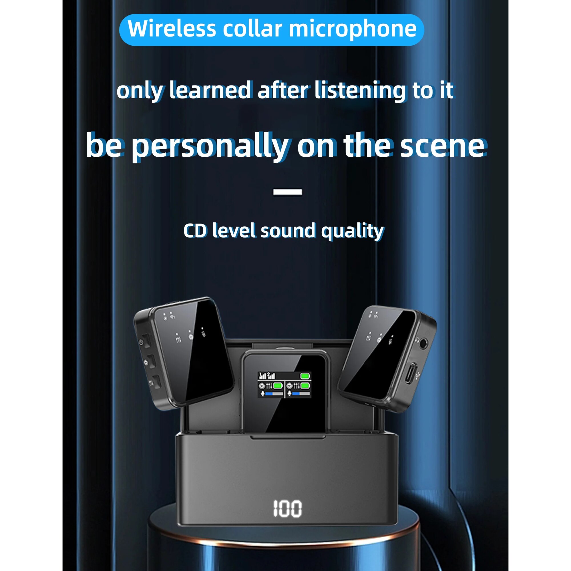 Set 2 microfoane tip lavaliera profesionala, MOGODA®, Wireless live ...