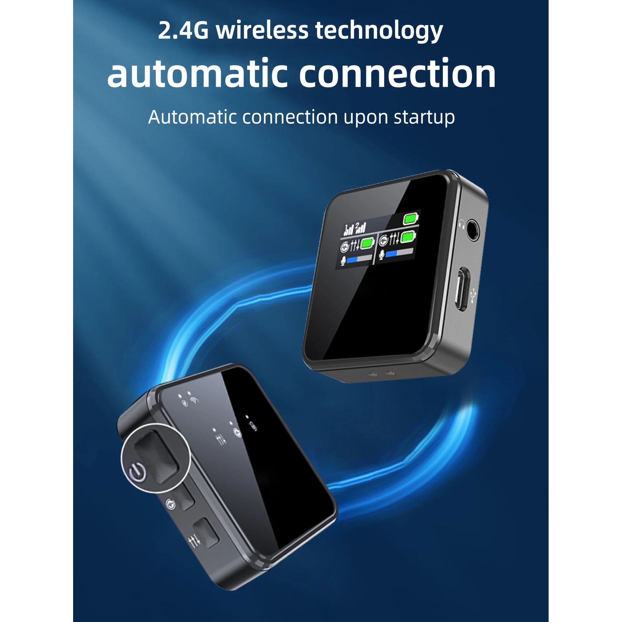 Set 2 microfoane tip lavaliera profesionala, MOGODA®, Wireless live ...