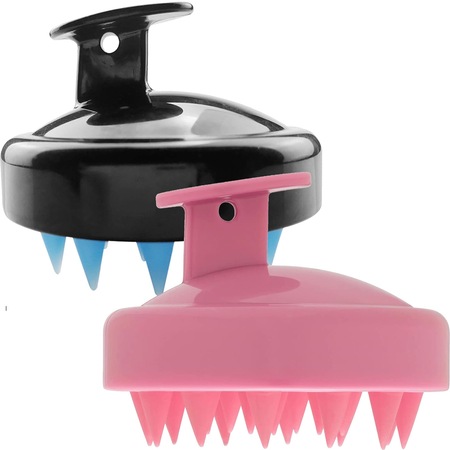 Dispozitiv masaj capilar, perie pentru scalp cu perii moi din silicon ...