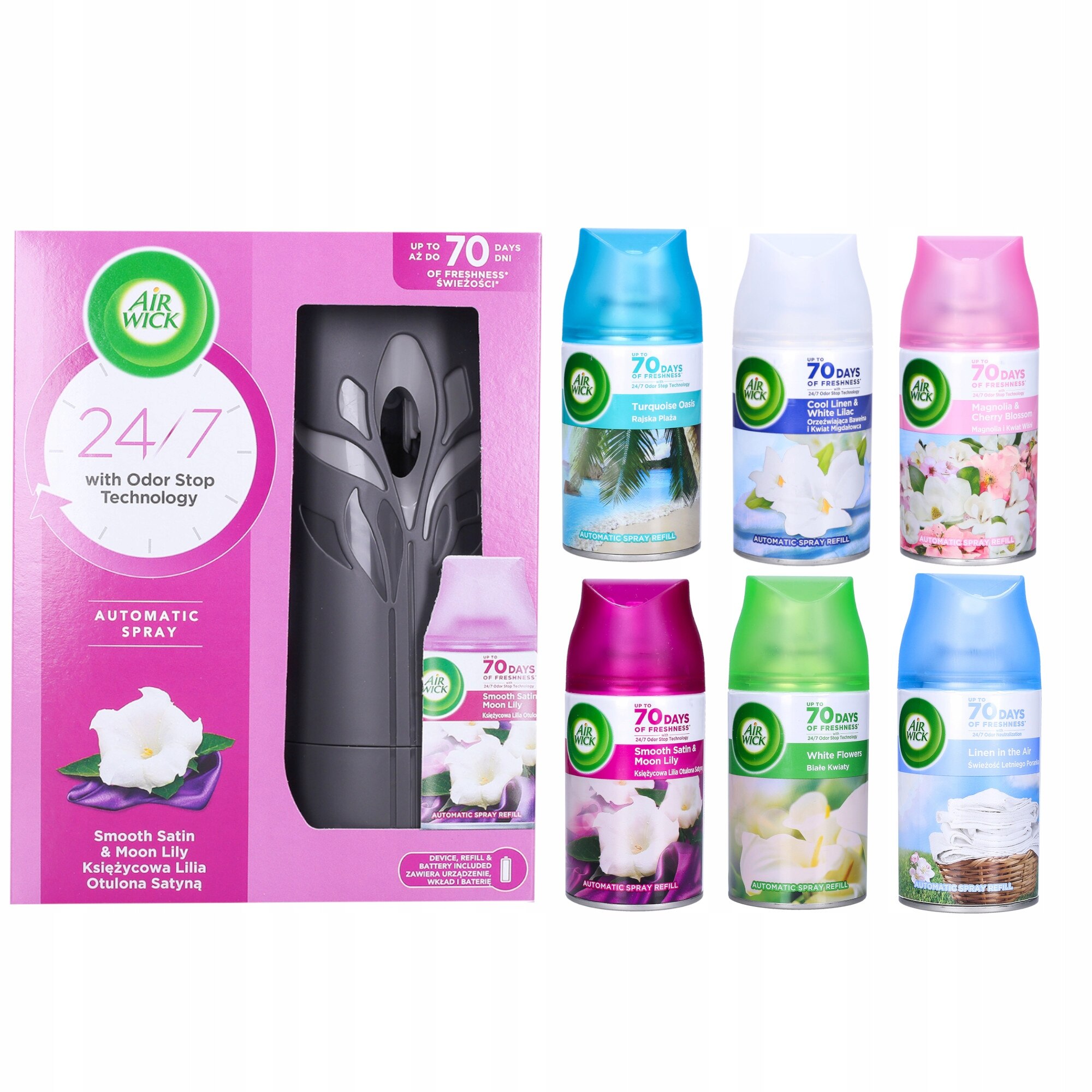 Set odorizant camera, Air Wick, XXL, 7 rezerve - eMAG.ro