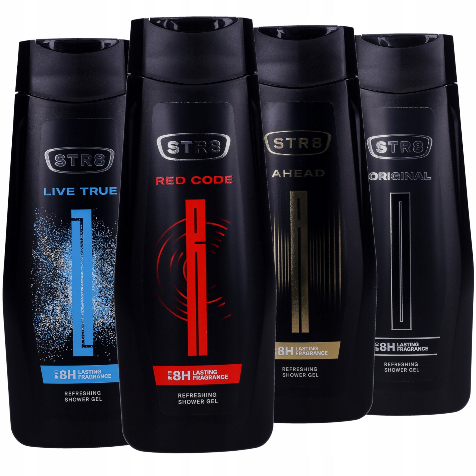 Set 4 geluri de dus pentru barbati, STR8, 4 x 400 ml - eMAG.ro