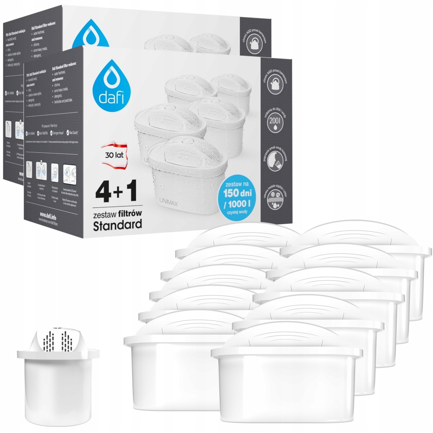 Set 10 filtre pentru cana filtranta, Dafi, Carbune activ / Rasina, 200l ...