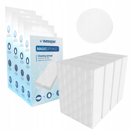 Set 4 bureti magici Wessper, pentru curatare, fara detergent, albi ...