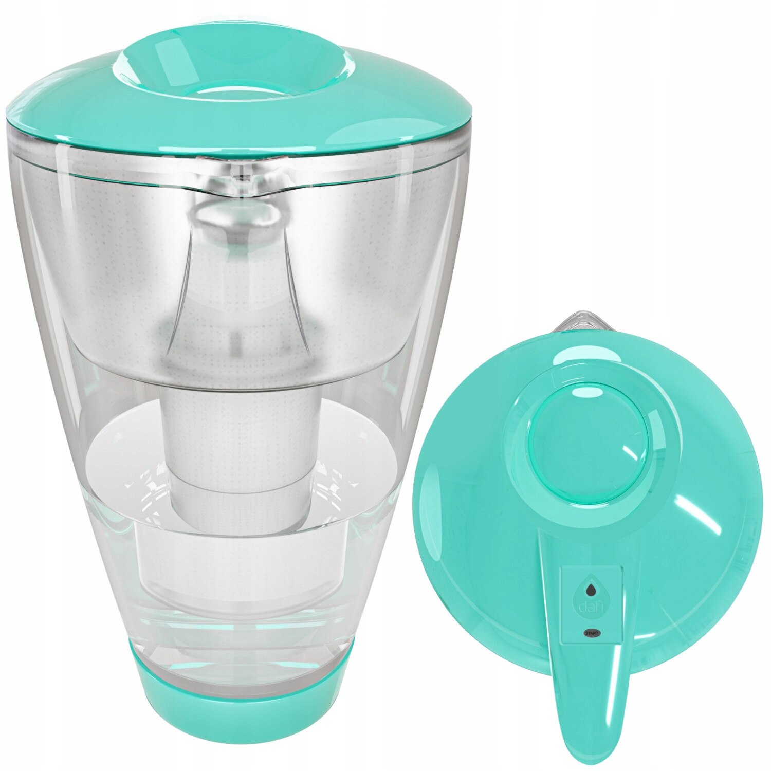 Set cana filtranta si filtru, Dafi Crystal, 2l, Verde - eMAG.ro
