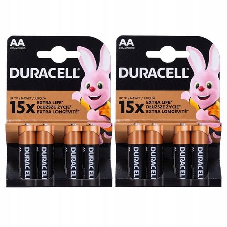 Set 8 baterii AA, Duracell, LR6 LR06 R6, DURALOCK, 280 mAh, 1.5V - eMAG.ro