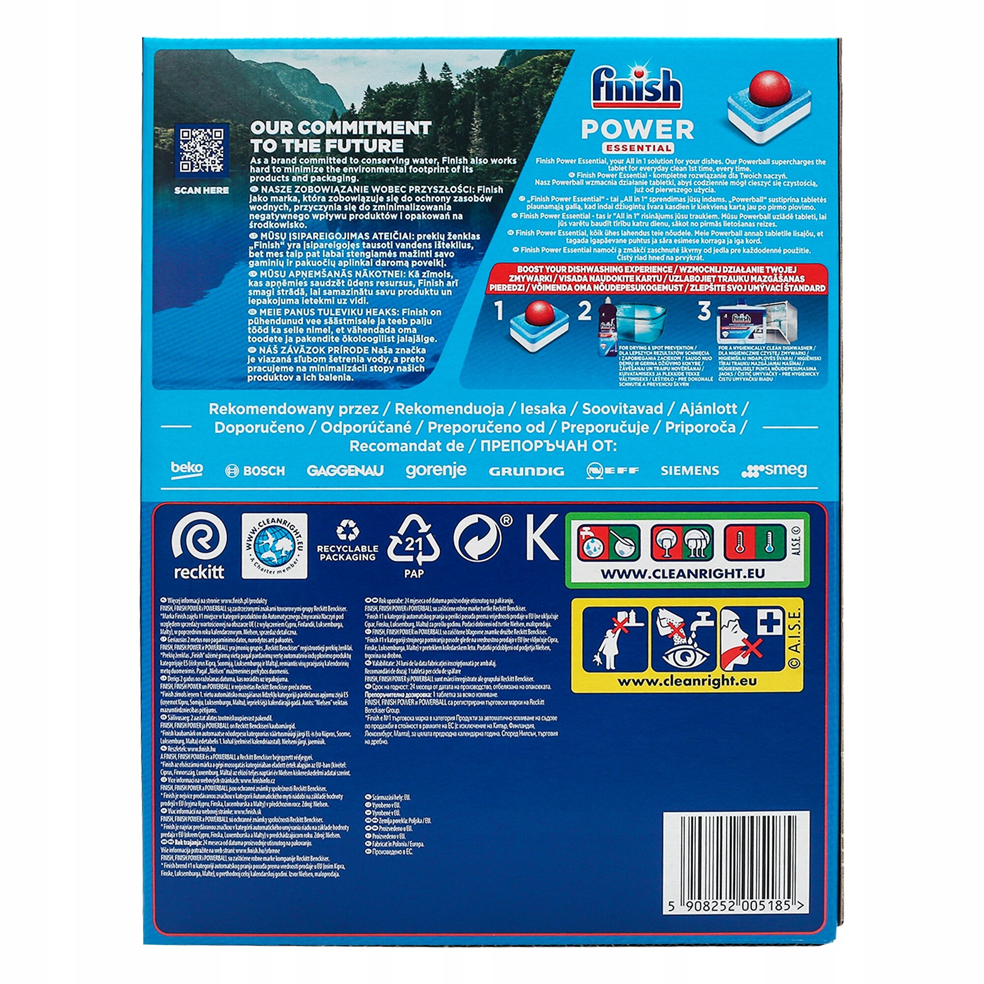 Set tablete, FINISH Lemon Essential, Sare si agent de clatire - eMAG.ro