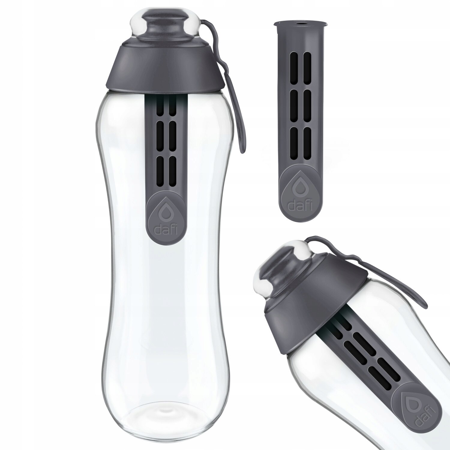 Sticla de apa filtranta, Dafi, 0,3l, Gri - eMAG.ro