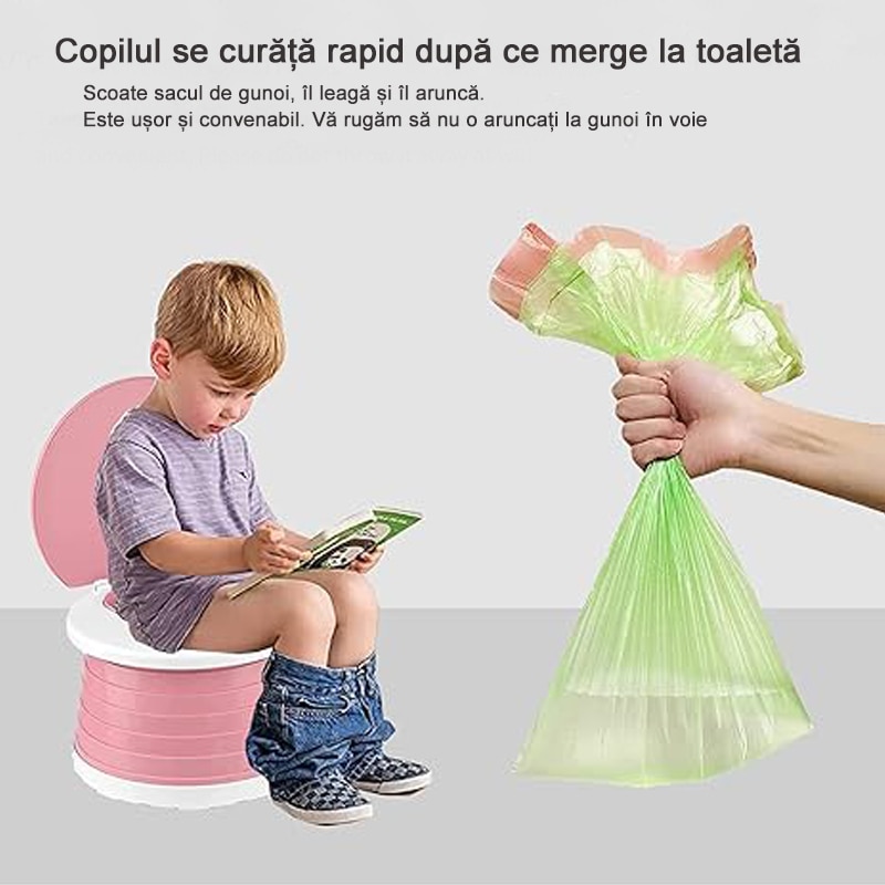 Toaleta pliabila cu olita pentru copii, Multifunctionala, 50kg, ABS ...
