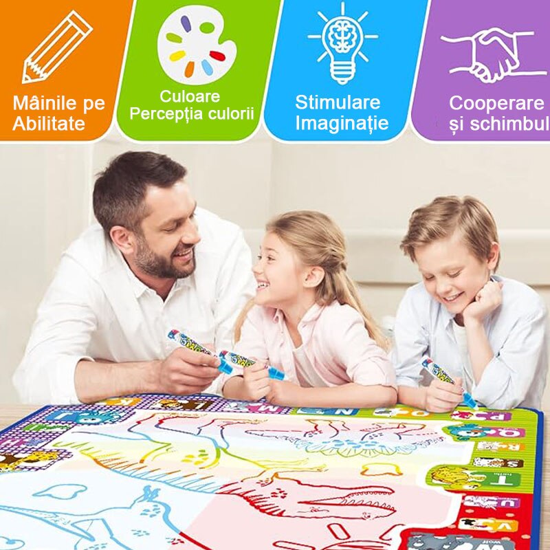 Set jucarie educativa si interactiva, joc covorasul, coloreaza cu apa ...