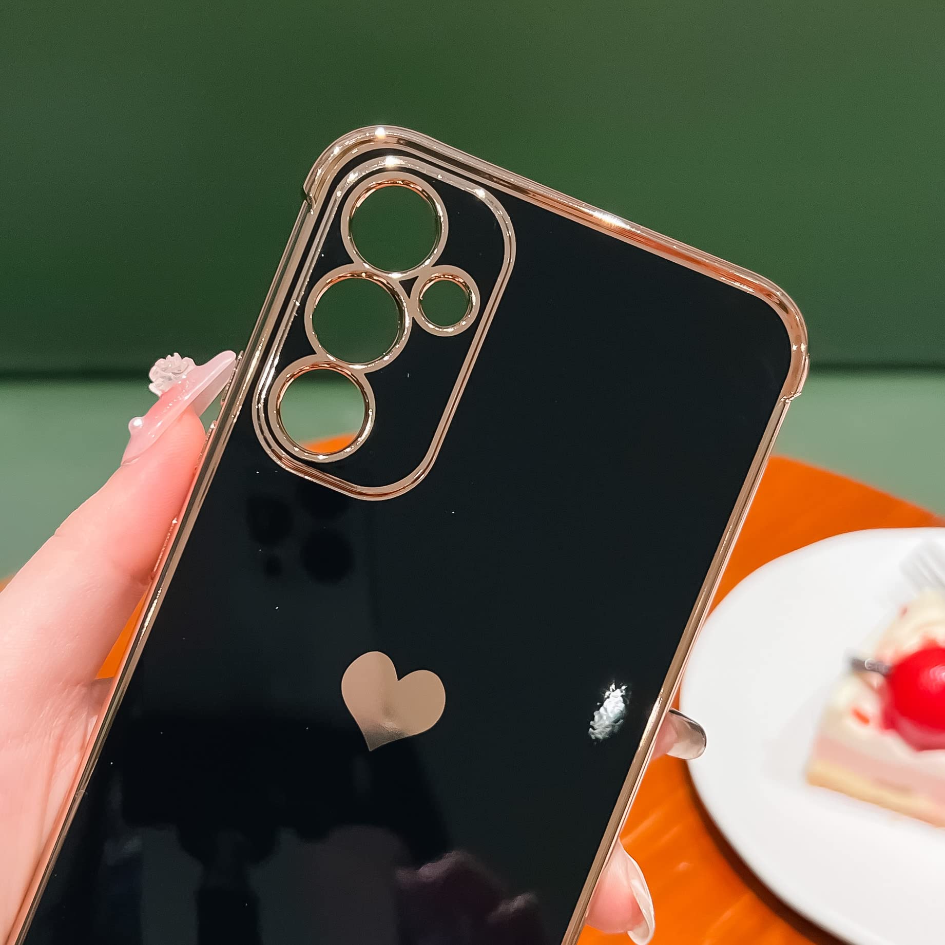 Husa pentru telefon Samsung Galaxy A34 5G, TPU, Negru/Auriu - eMAG.ro