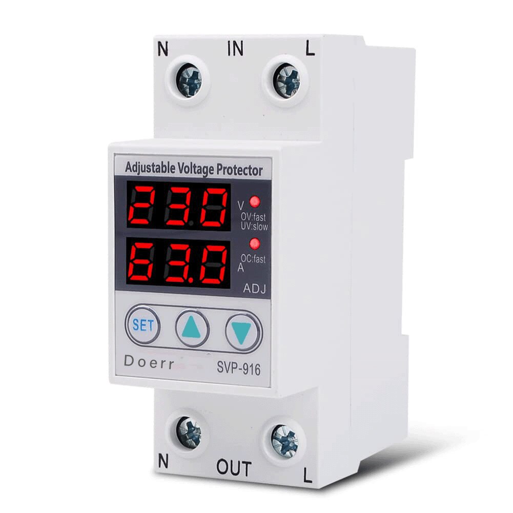 Releu digital monofazat de protectie tensiune, Doerr, Smart, Recuperare automata, 63A, Alb - eMAG.ro