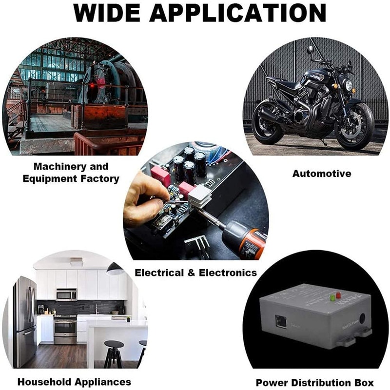 Set 60 terminale cabluri electrice, Cupru, 8 Dimensiuni, Argintiu - eMAG.ro