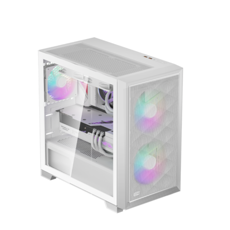 Carcasa PCCOOLER, Mini Tower, mATX, fara sursa, sticla securizata, 2 ...