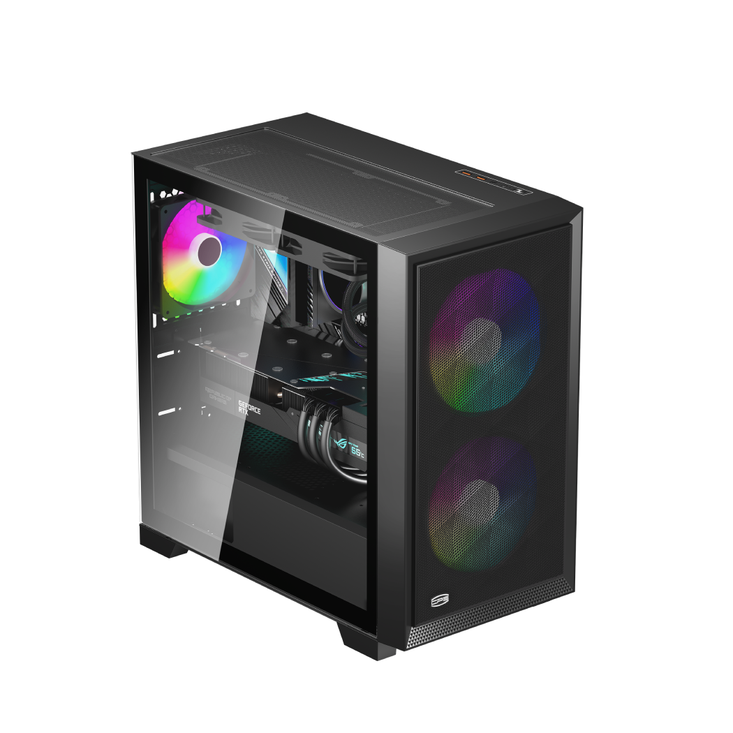 Carcasa PCCOOLER, Mini Tower, mATX, fara sursa, sticla securizata, 2 ...