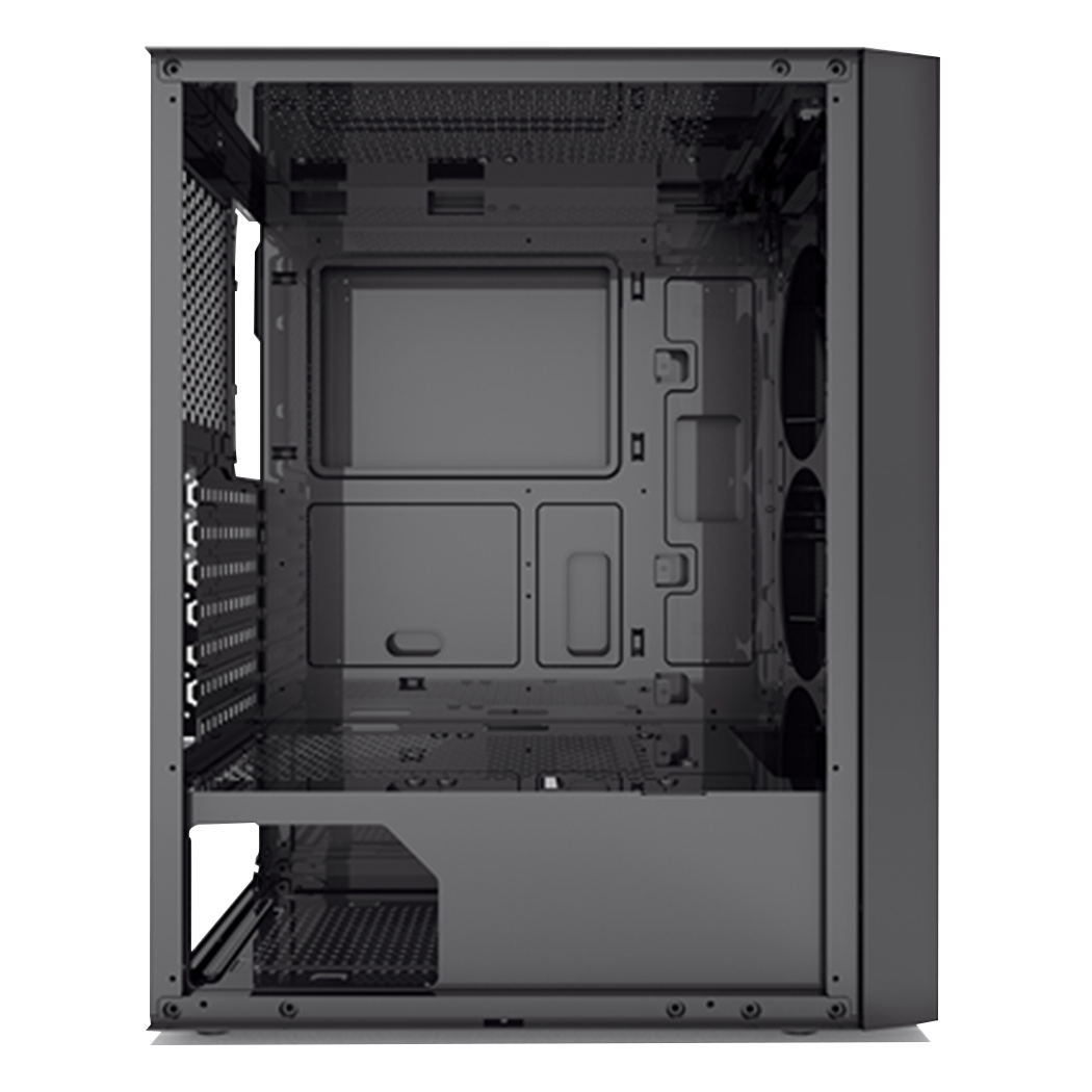 Carcasa PCCOOLER, Middle Tower, ATX, fara sursa, sticla securizata, 3 ...