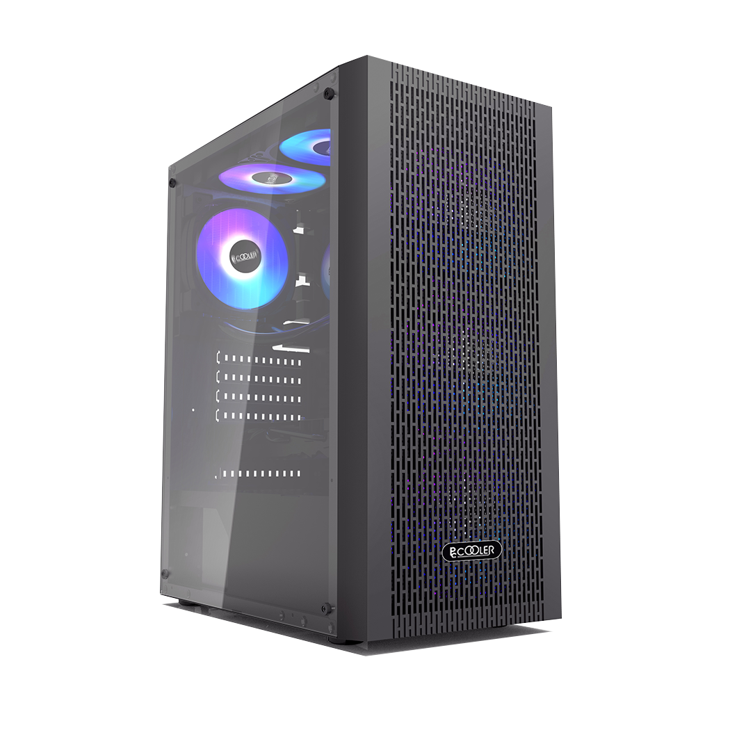 Carcasa PCCOOLER, Middle Tower, ATX, fara sursa, sticla securizata, 3 ...