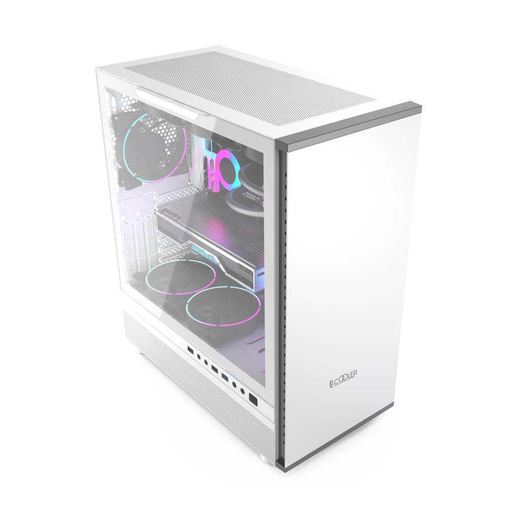 PCCOOLER tok, Tower, ATX, áramforrás nélkül, biztonsági üveg, 1 ...