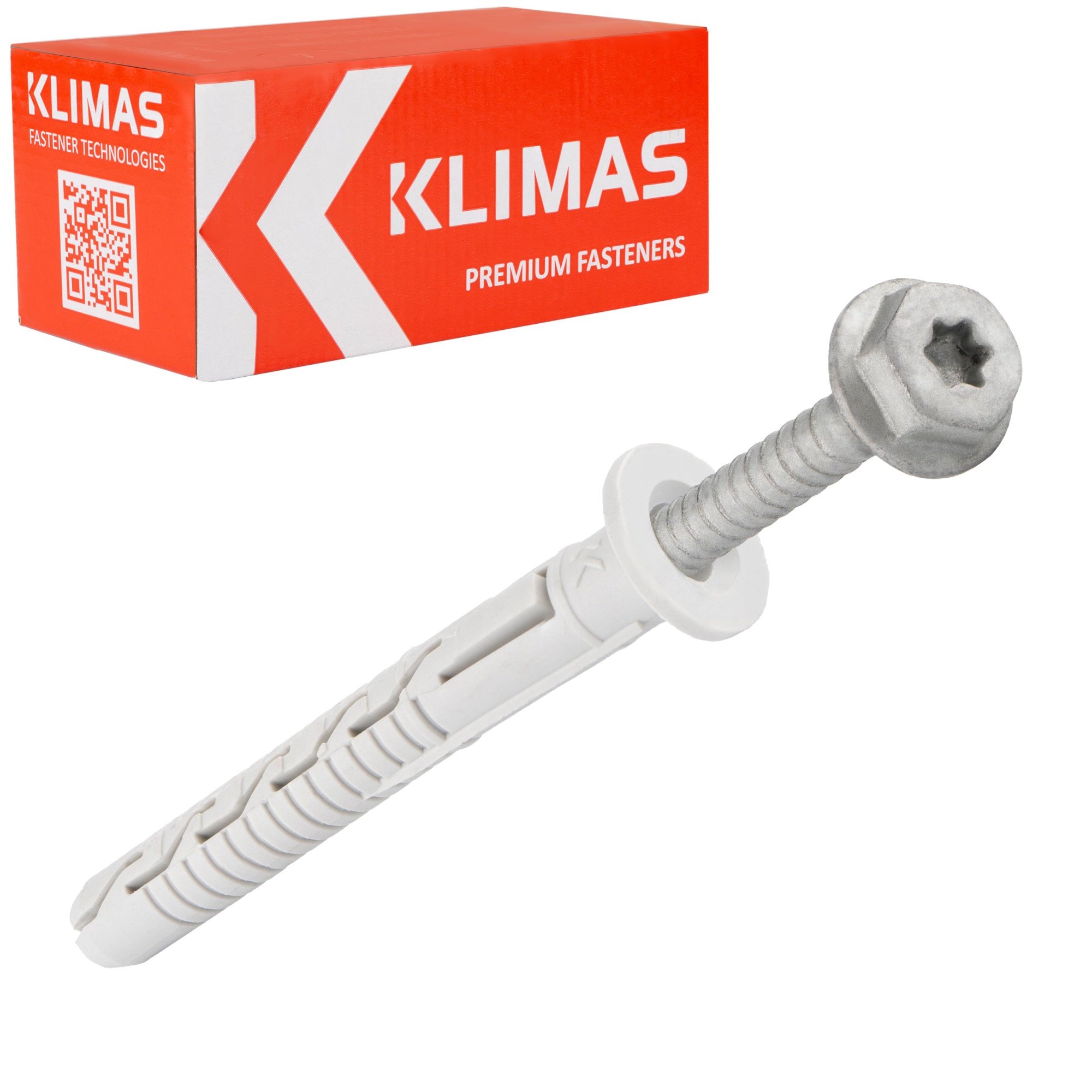 Set 25 Dibluri cu suruburi 10x260mm, cu flansa, KPR-FAST TX, Klimas ...