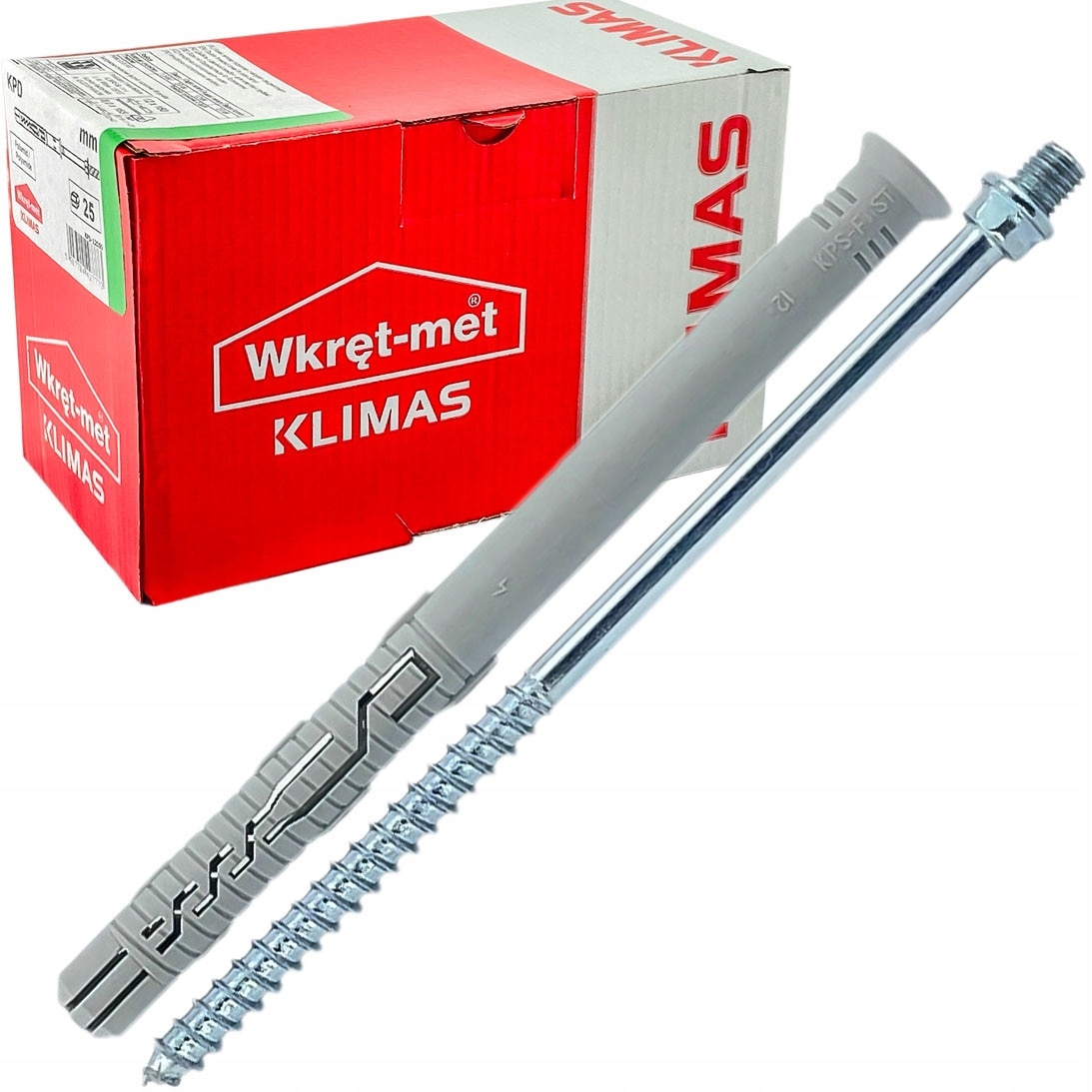 Set 25 Surub cu dubla filetare pentru cleme, 12x200mm, Klimas Wkret-met ...