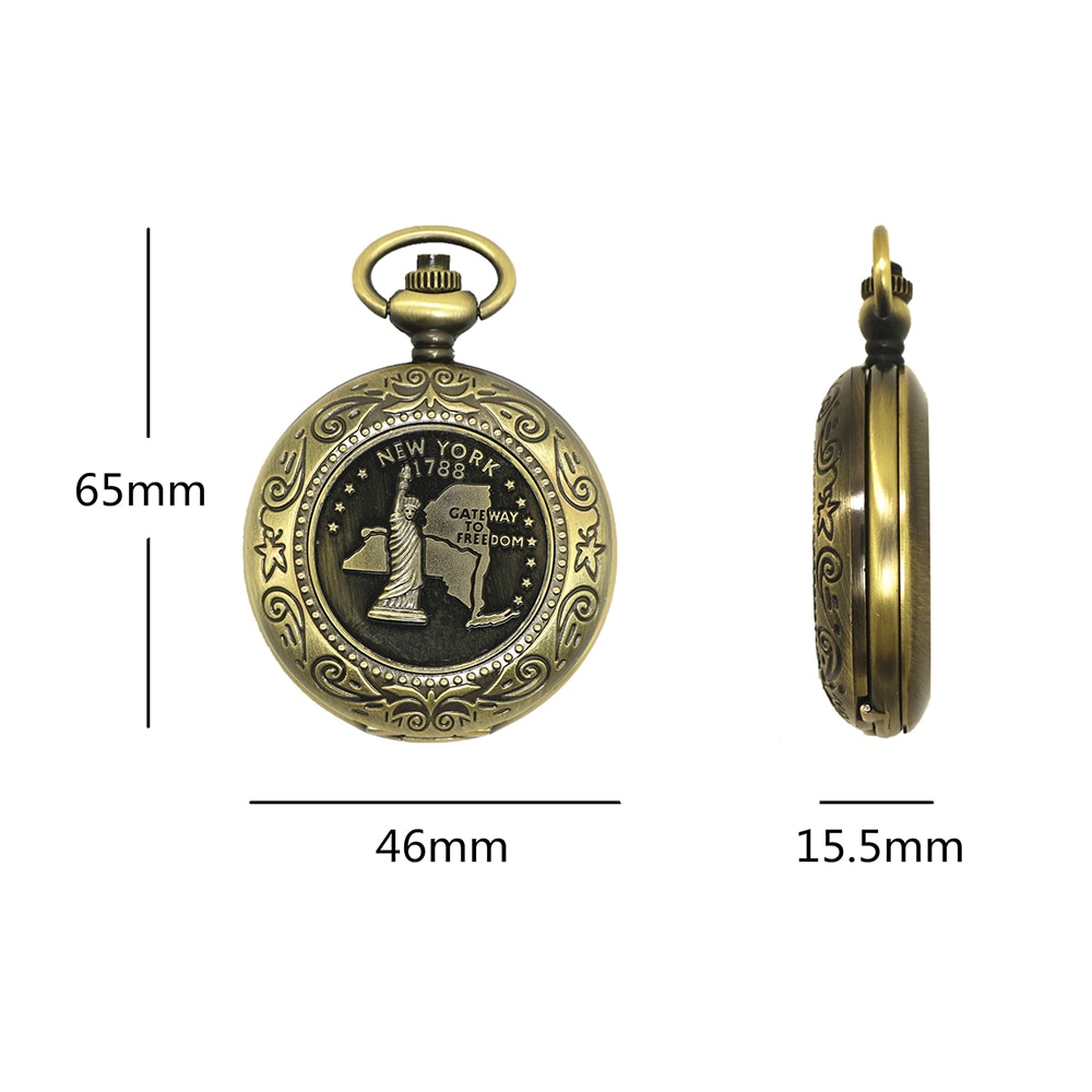 Busola vintage cu lant, JESWO, Aliaj de zinc, Auriu - eMAG.ro