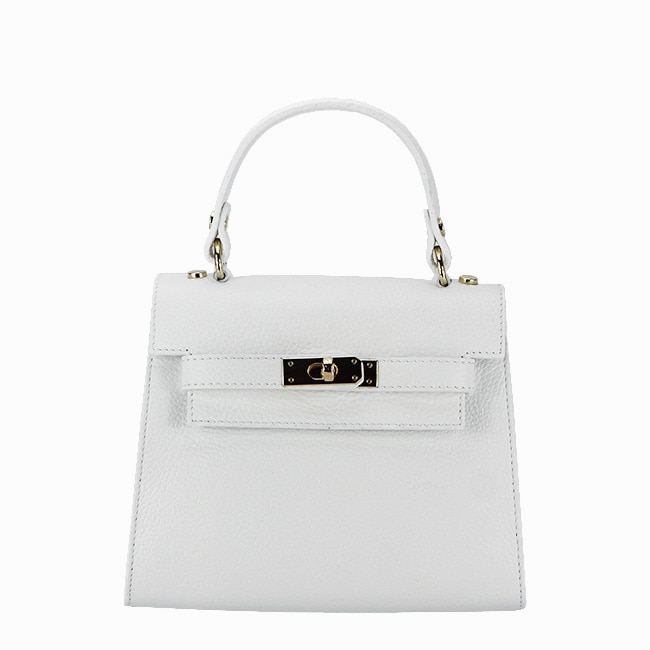 Geanta mica din piele naturala B-8949 121 Alb Alb - eMAG.ro