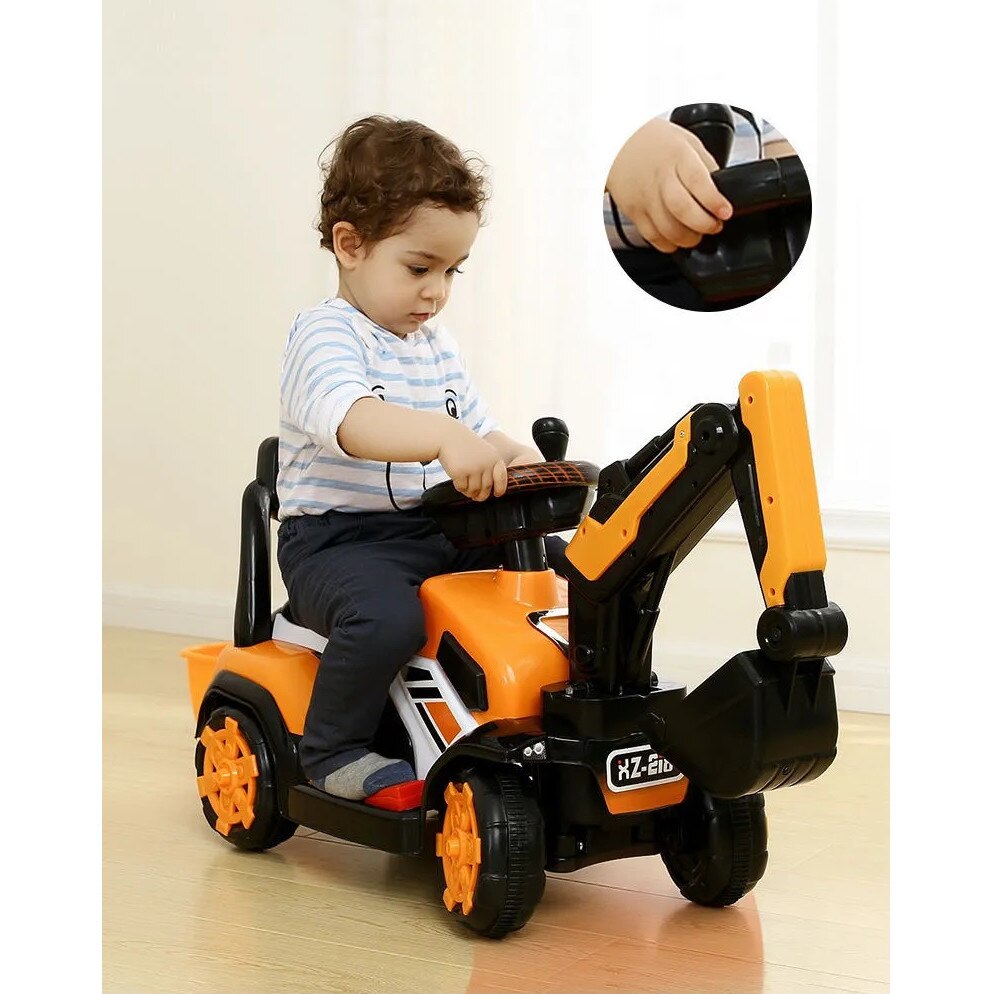 Excavator electric 6V pentru copii Nichiduta Yellow - eMAG.ro