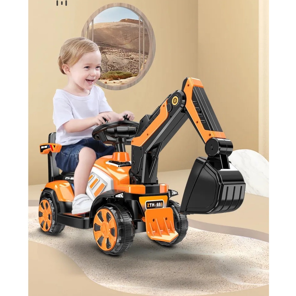 Excavator electric 6V pentru copii Nichiduta Yellow - eMAG.ro