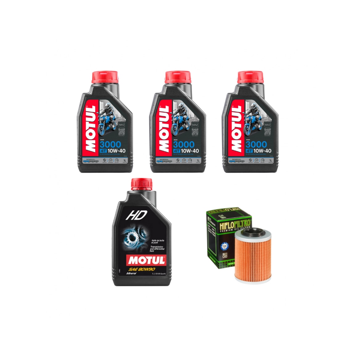 CF MOTO CFORCE atv nagyjavító csomag, MOTUL 3000 10W40, HD 80W90 olajok ...