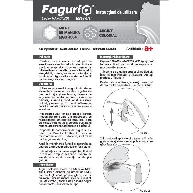 Faguria Gardlox Manusillver, spray oral 30 ml - eMAG.ro