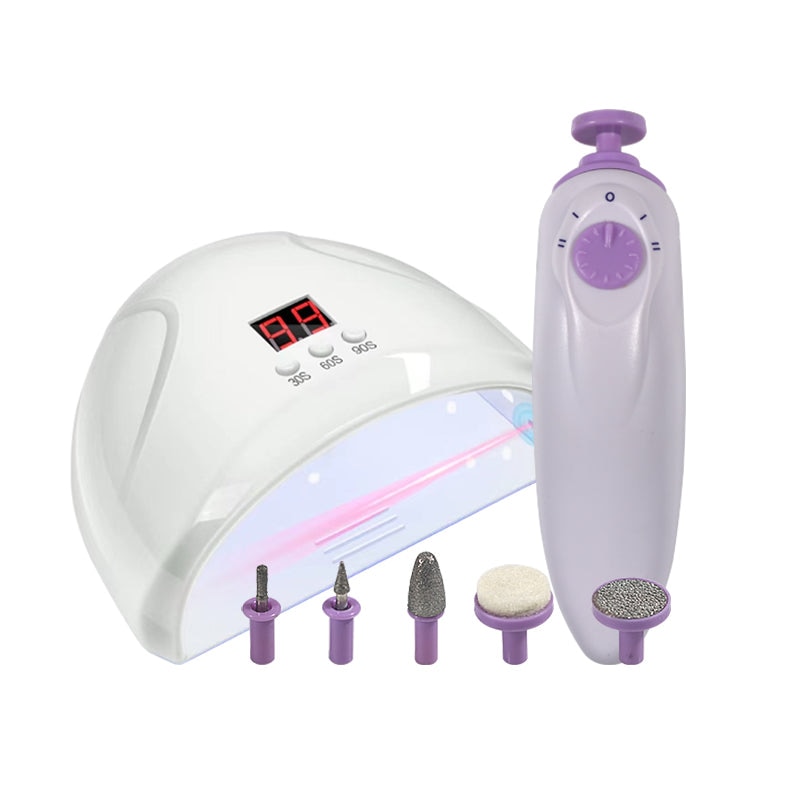 Set pentru Unghii Velixo®, cu Lampa UV LED, 12W, 12 Leduri, Uscare Gel ...