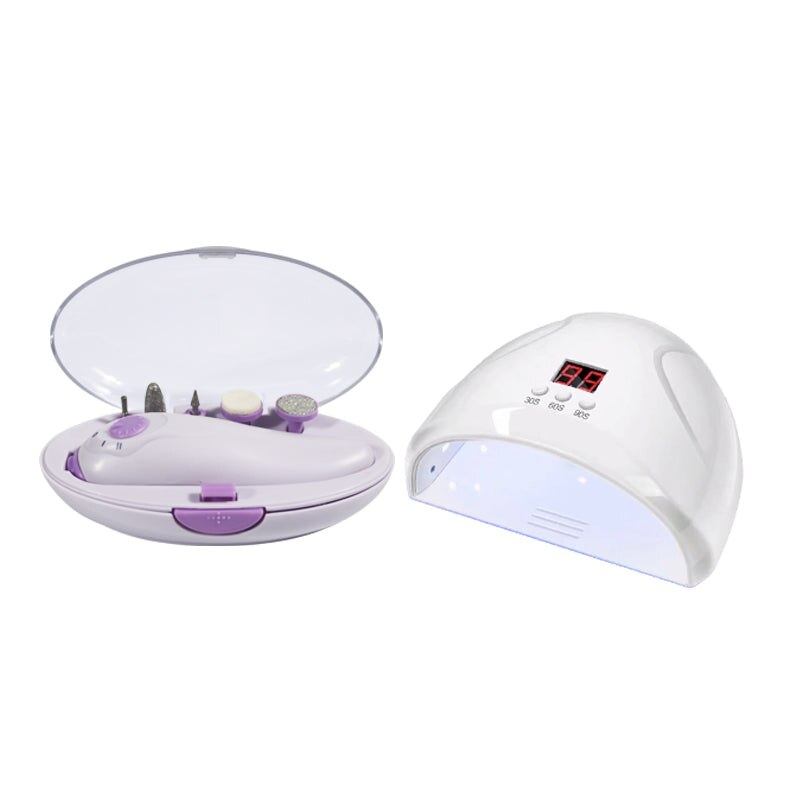 Set pentru Unghii Velixo®, cu Lampa UV LED, 12W, 12 Leduri, Uscare Gel, Oja, Lac, Acryl ...