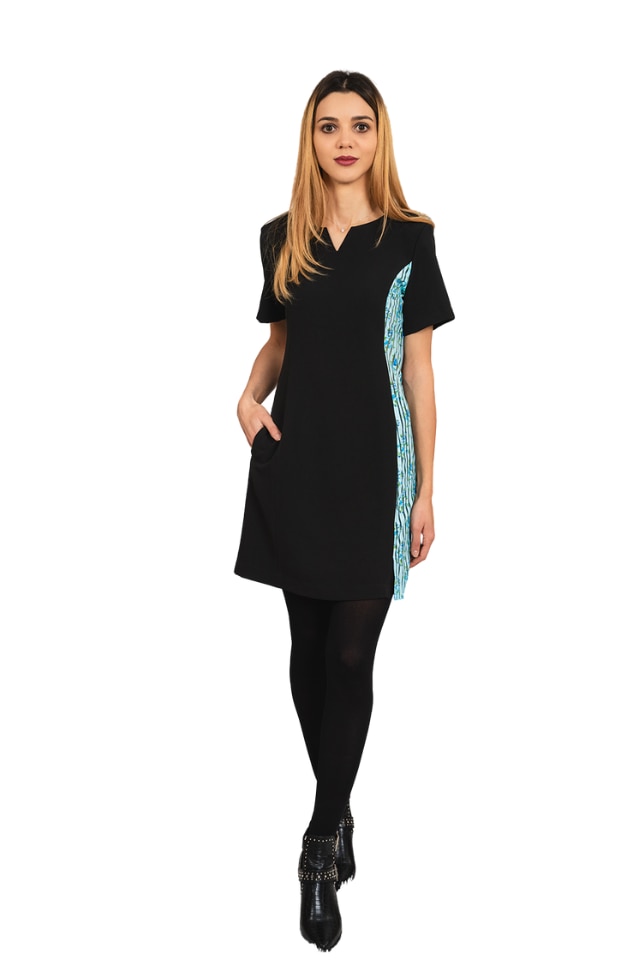 Рокля Elise, Alexandra Ghinea, 34 EU, черно, синьо - eMAG.bg