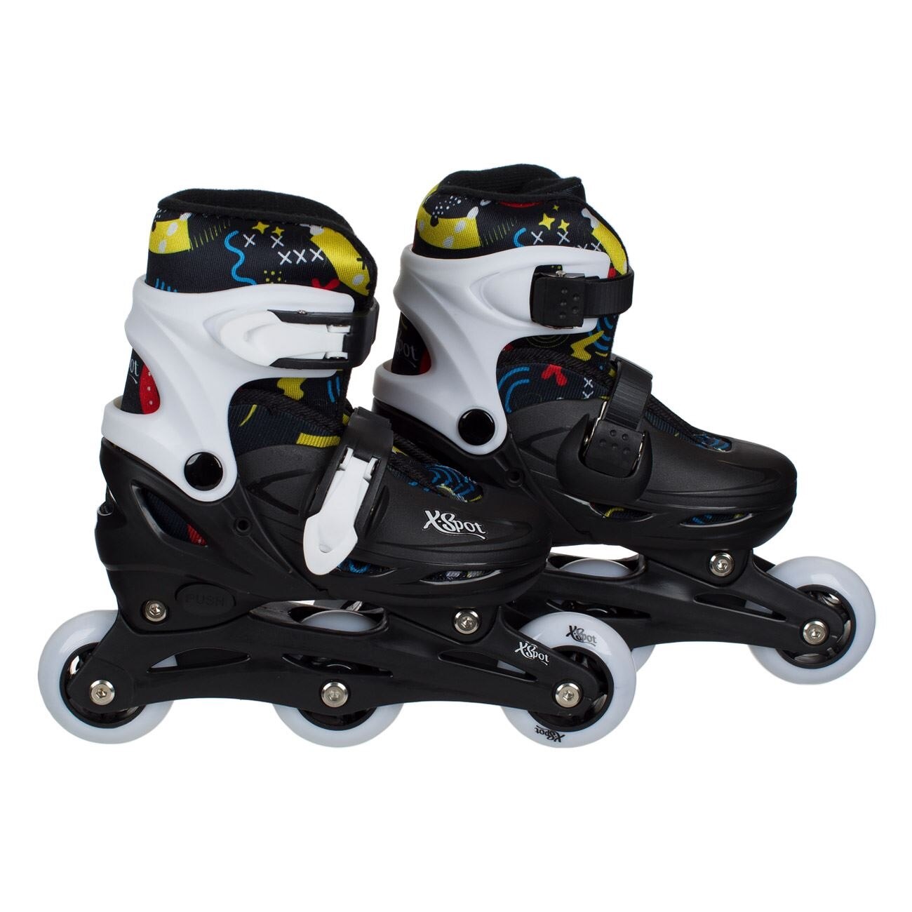 Patine cu rotile reglabile, PVC, 2in1, marimea 31-34, Multicolor - eMAG.ro
