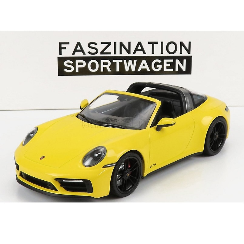 Macheta Porsche 911 (992) Targa 4 GTS galben - 1/18 Minichamps - eMAG.ro