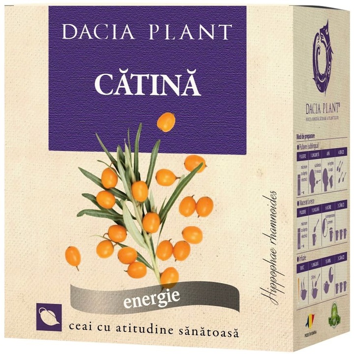 Ceai de Catina (Hippophae rhamnoides) fructe, "Energie", 100% natural ...