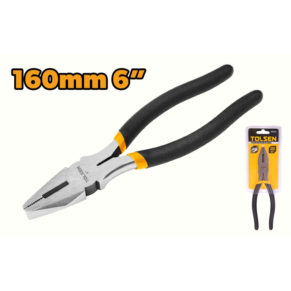 Cleste combinat 160 mm, maner antiderapant, Tolsen - eMAG.ro