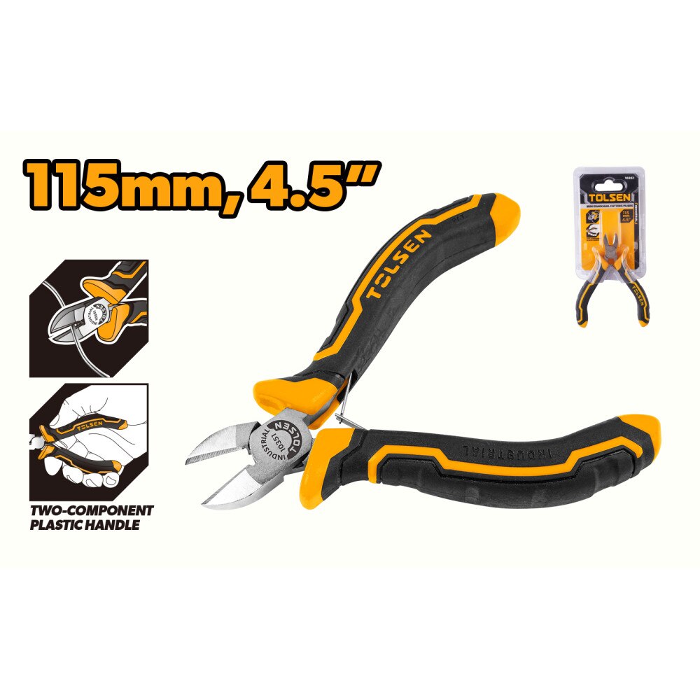 Cleste sfic Mini, 115 mm, placat cu nichel, manere din doua componente ...