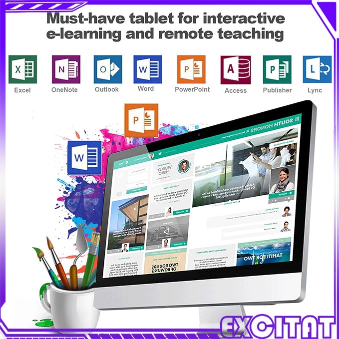 Tableta de desen, Excitat®, 10 x 6 inchi cu stilou si suport fara ...