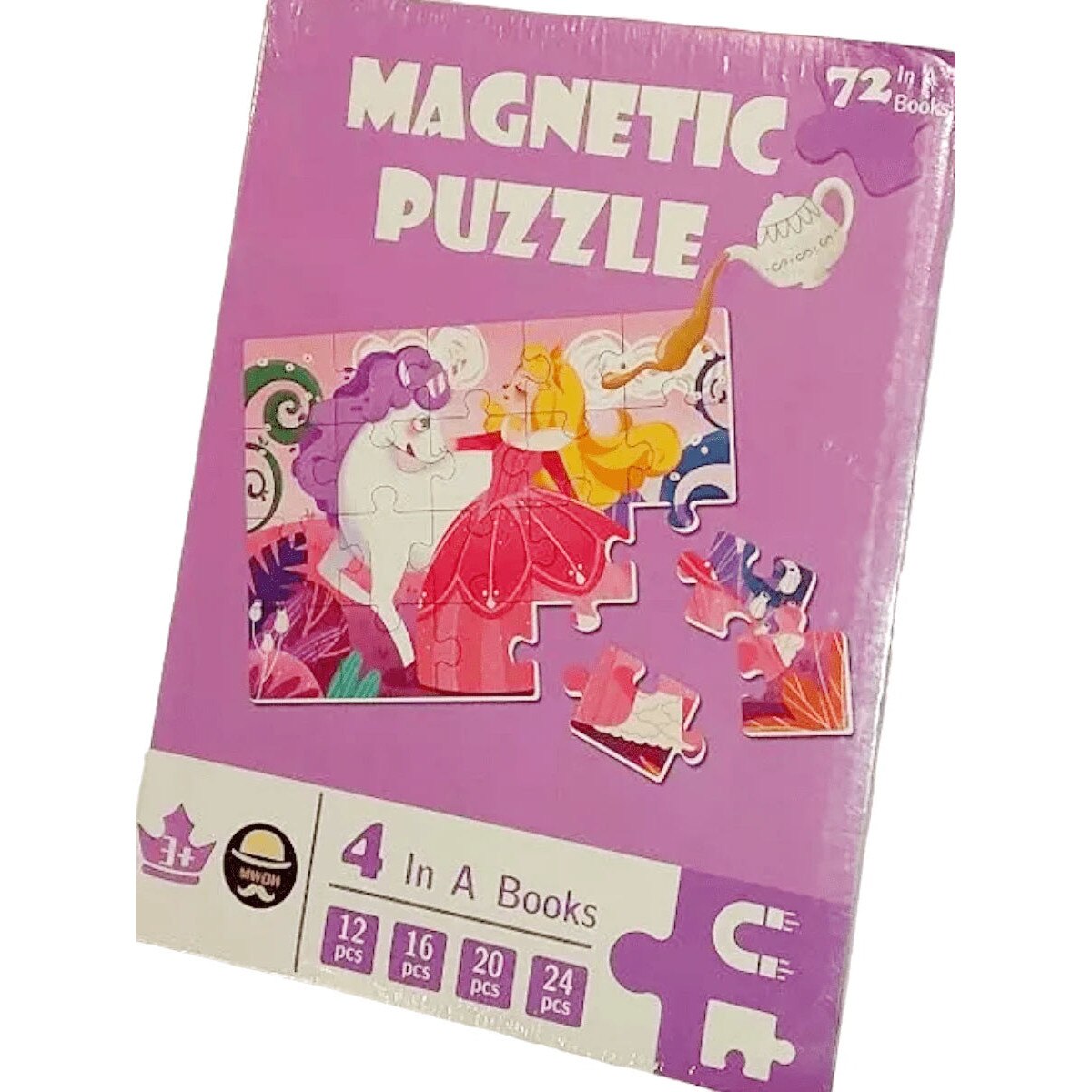 Puzzle magnetic educativ Montessori 4 in 1 tip carticica model ...
