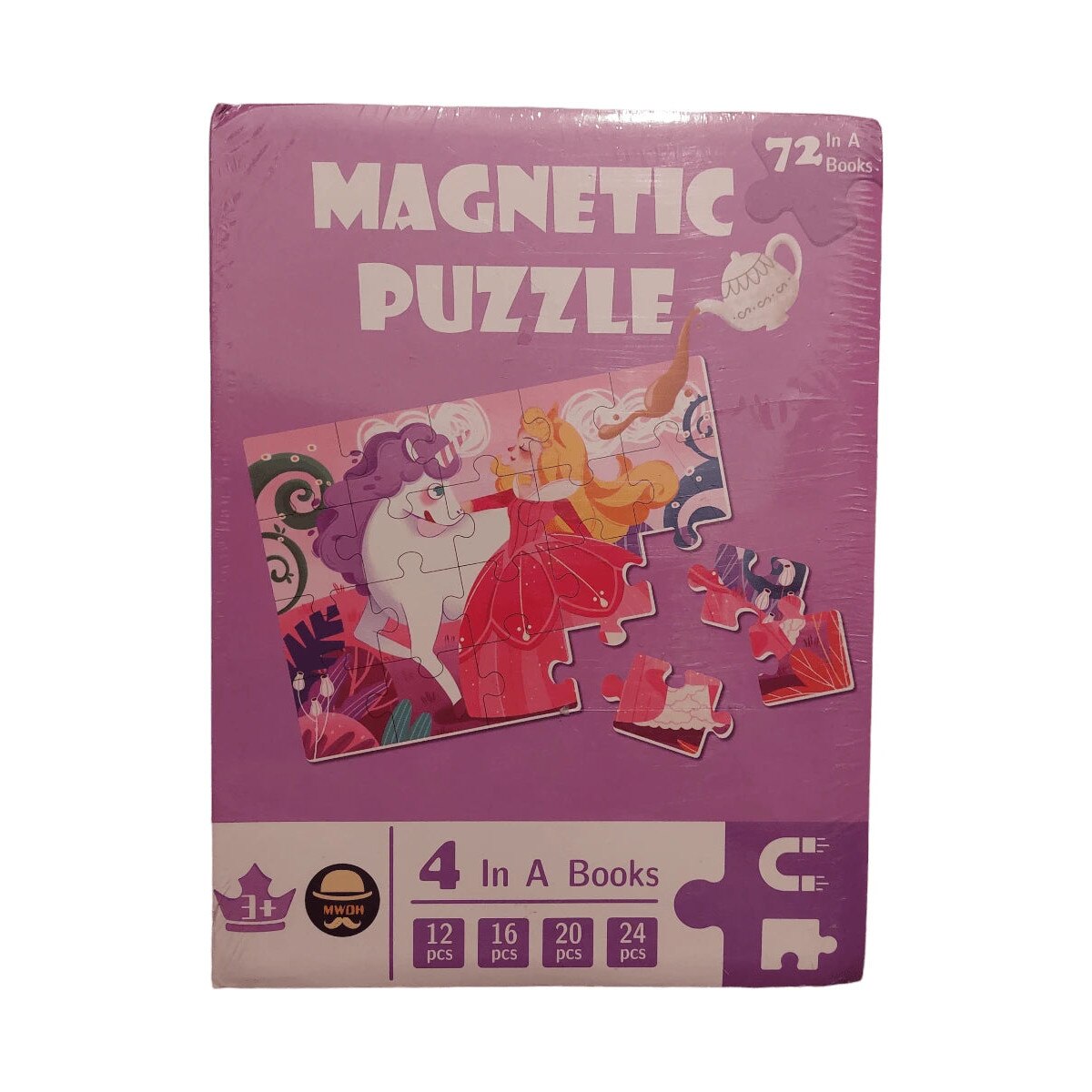Puzzle magnetic educativ Montessori 4 in 1 tip carticica model ...