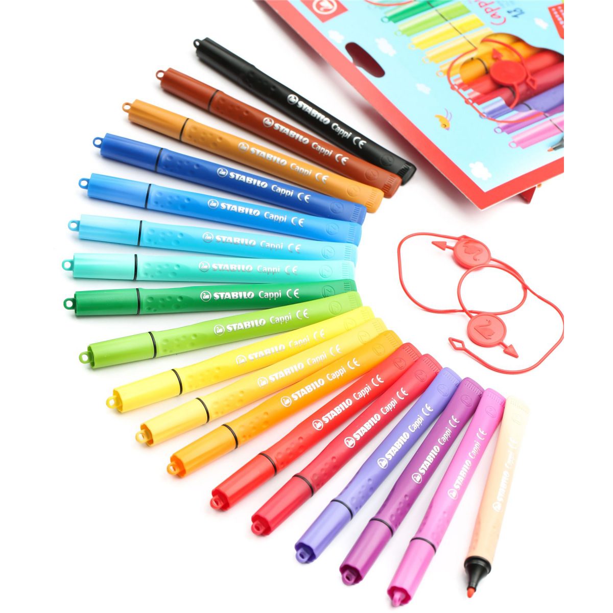 Set carioci, Stabilo, Cappi ST168/18-4, 18 culori - eMAG.ro