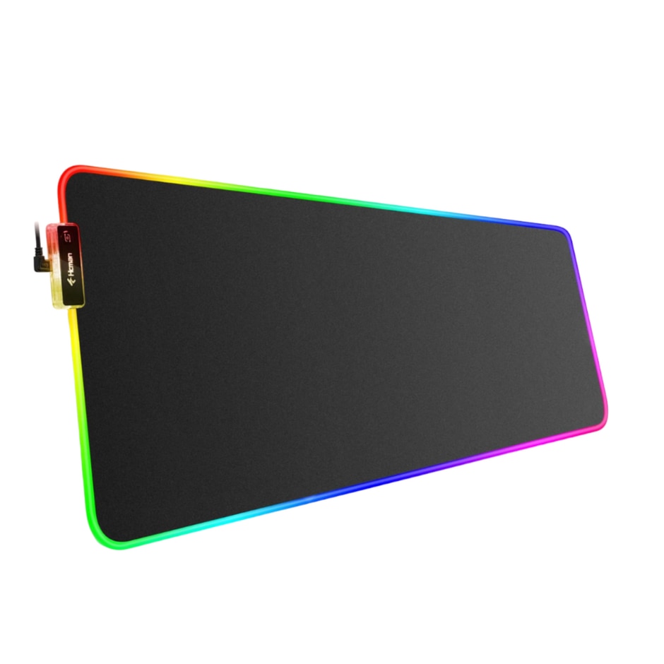 Mouse Pad gaming QUANDES®, RGB, 15 moduri LED, Baza din cauciuc ...