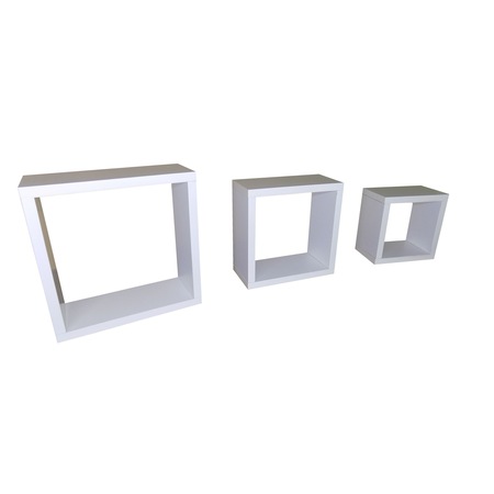 Set trei cuburi raft perete Cubino Alb Model CUB-21004 - eMAG.ro