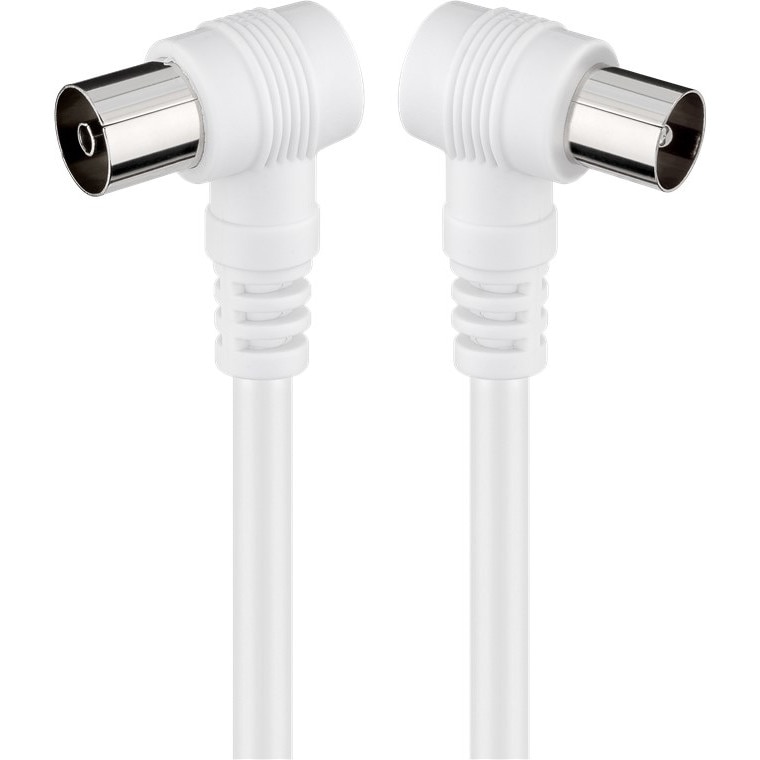 Cablu coaxial 90 grade la coaxial 90 grade 10m dublu ecranat Goobay ...