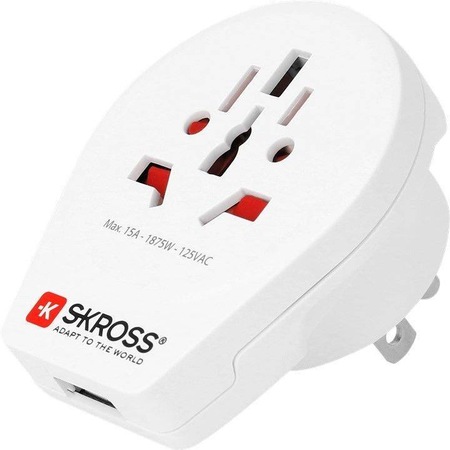 Adaptor priza Universal World - USA cu USB Skross 1.500262 - eMAG.ro