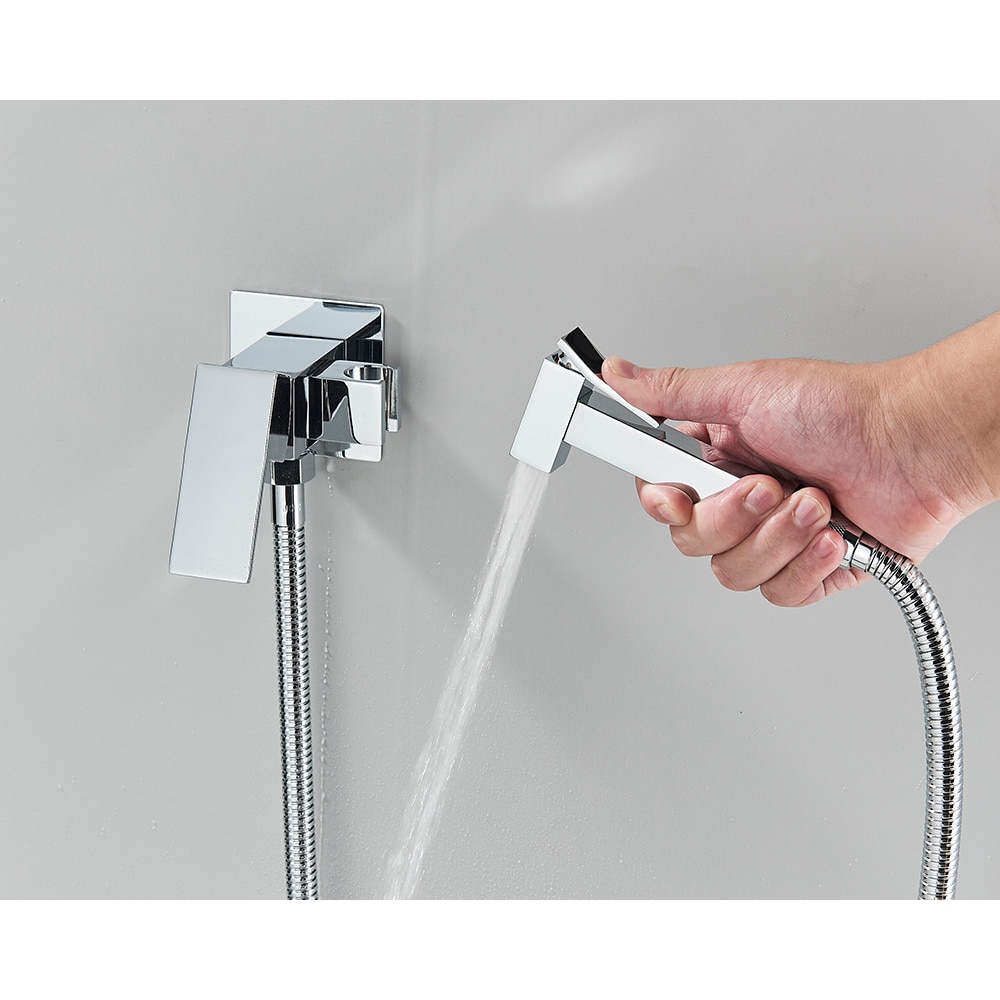 Dus igienic baie, Mixer apa Calda si Rece, Finisaj argintiu lucios ...