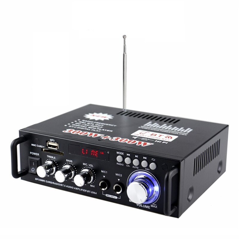 Аудио усилвател със захранващ адаптер Vaxiuja Bluetooth 5 0 Hifi 12v