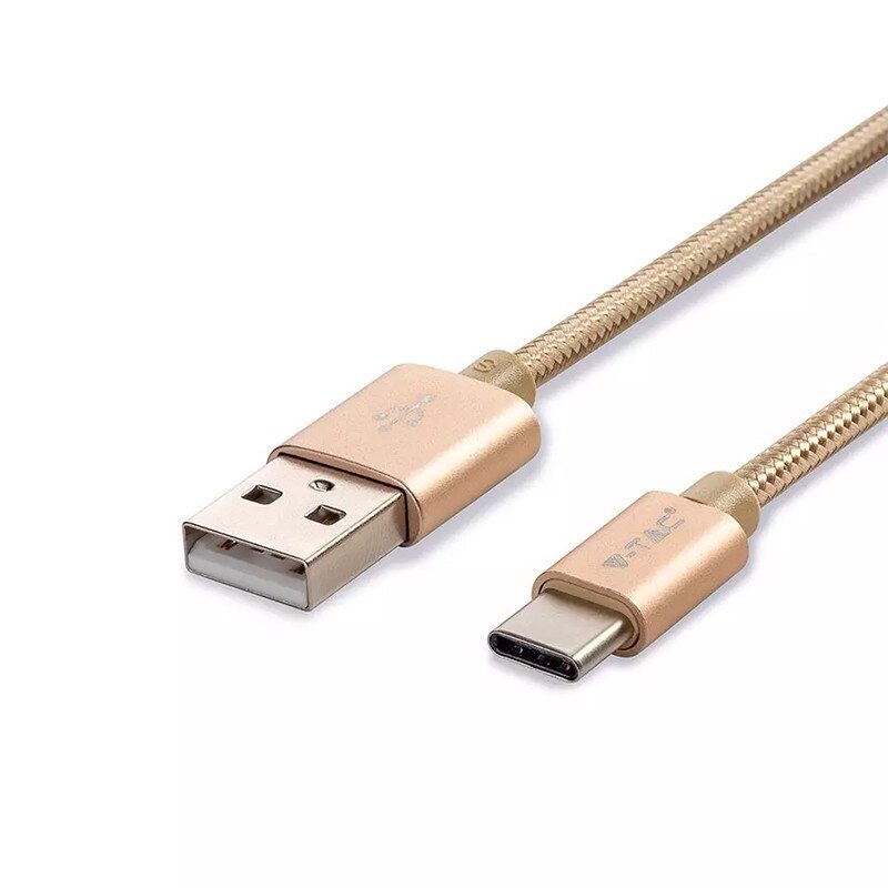 Cablu USB TYPE C 1m auriu 2.4A PLATINUM EDITION V-Tac SKU-8493 - eMAG.ro