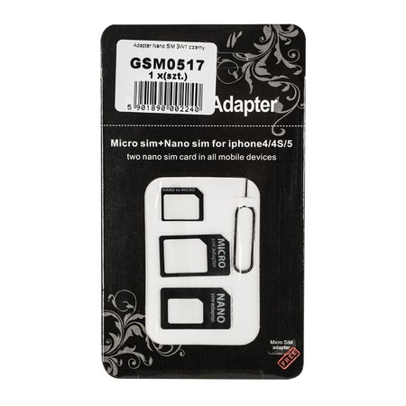 Adaptor 3in1 nanoSIM-microSIM/SIM microSIM-SIM normal - eMAG.ro