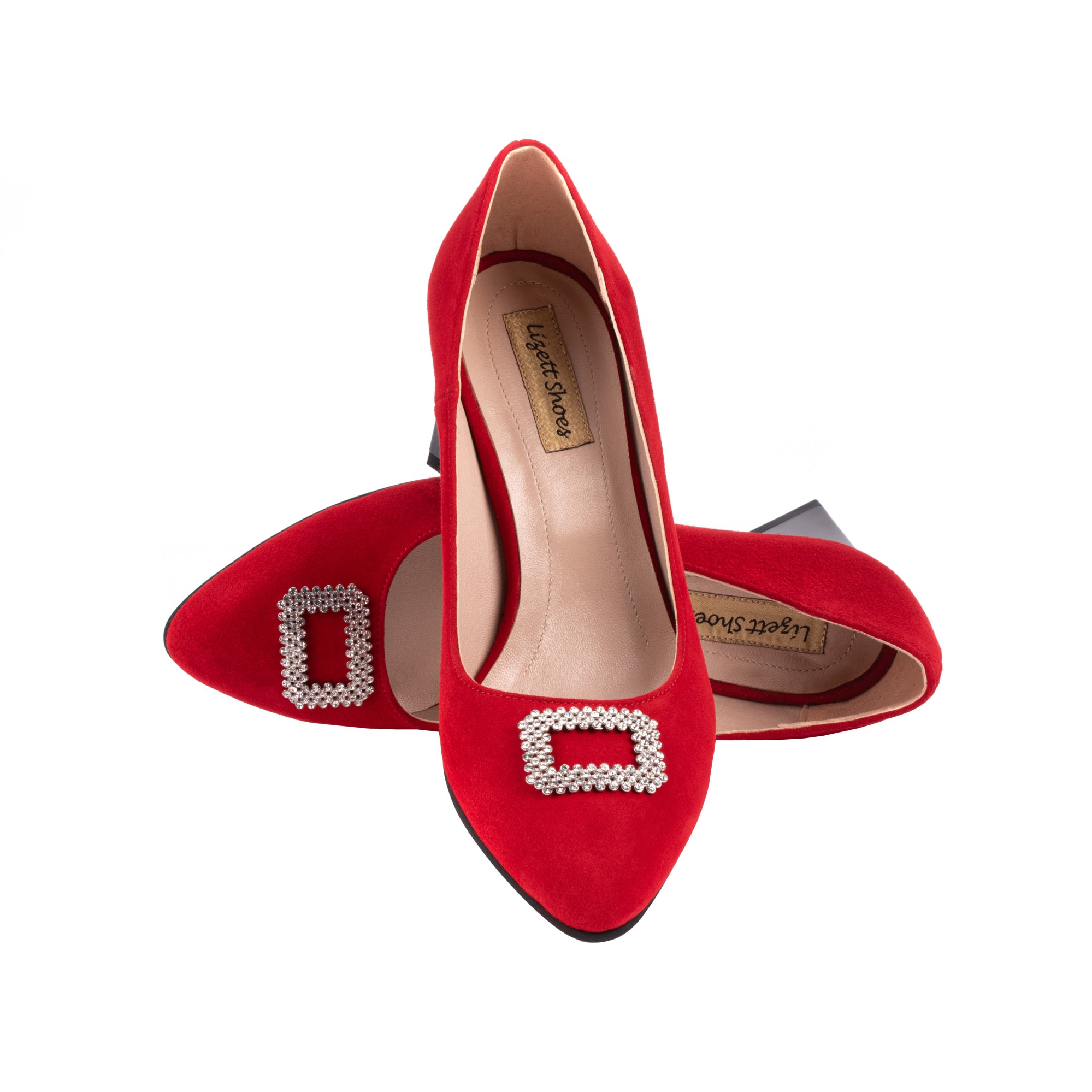 Pantofi stielto rosii camoscio 41 EU - eMAG.ro